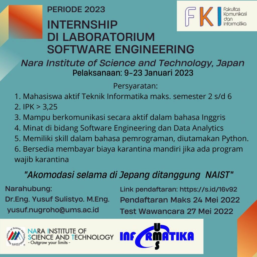 Internship di Laboratorium Software Engineering di Nara Institute of ...