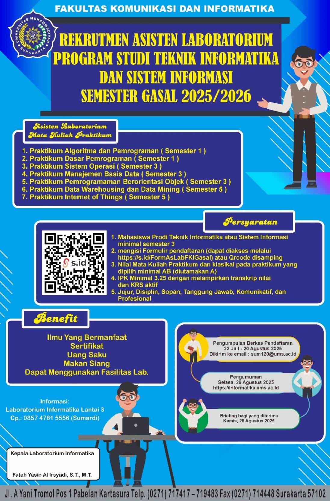 REKRUTMEN ASISTEN LABORATORIUM TEKNIK INFORMATIKA DAN SISTEM INFORMASI ...